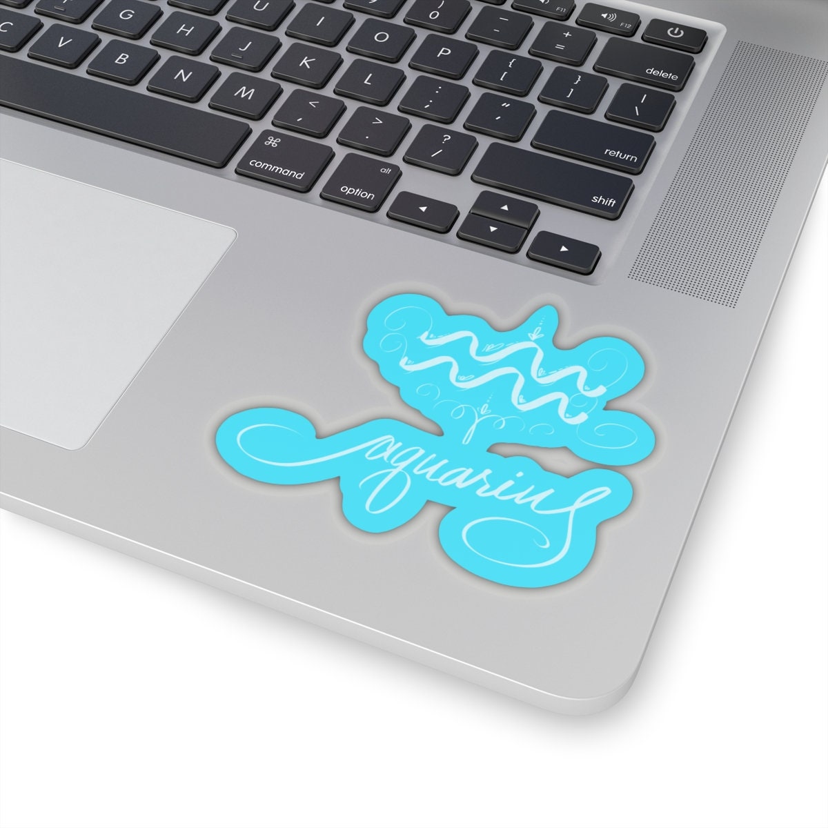 Aquarius Sign + Symbol Calligraphy Kiss-cut Stickers - Etsy