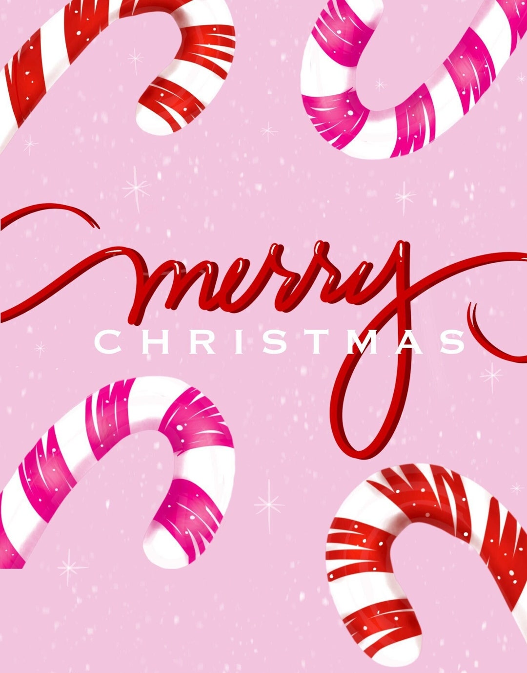 Candy Cane Christmas E-card - Etsy