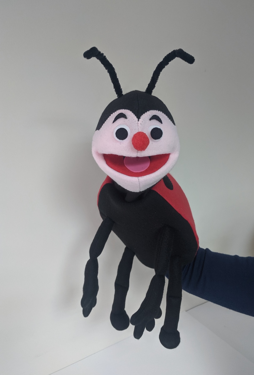 Ladybug Ventriloquist Puppet, Funny Puppet, Professional Style Hand Rod ...