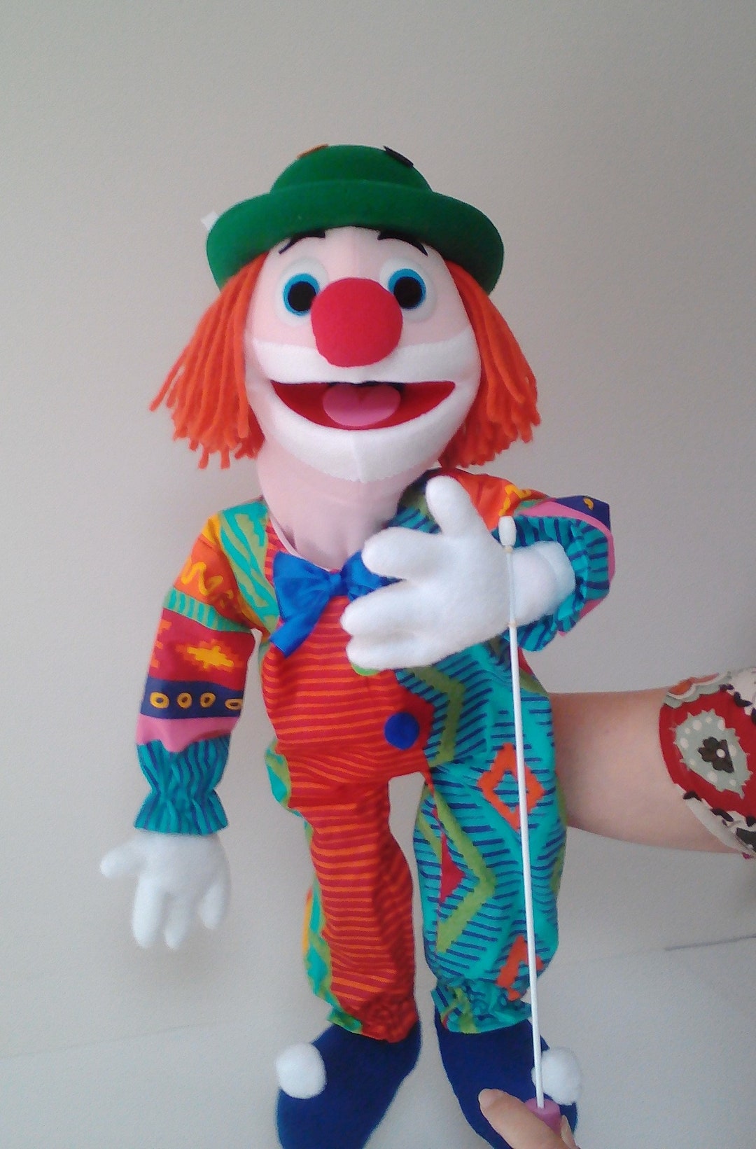 Clown Cartoon Ventriloquist Puppet, Funny Puppet, Professional Style ...