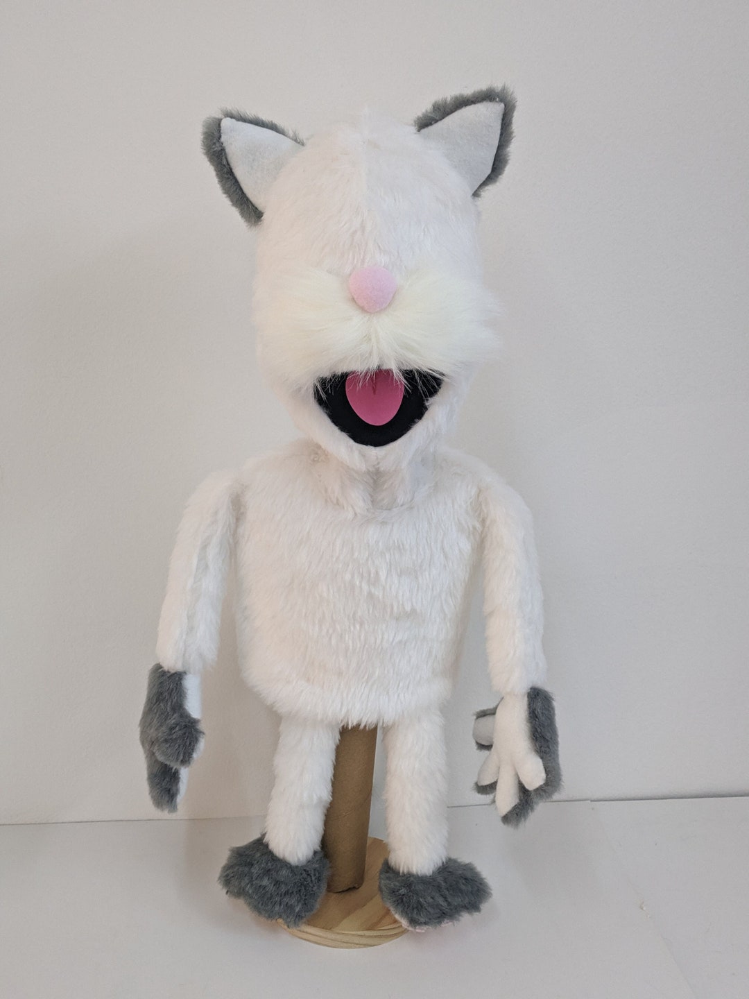 Cat Full Body Puppet You Add Features To, Professional Style Hand Rod ...