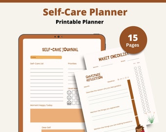 Self-care Planner Printable, Self-love Journal, Mood Tracker ...
