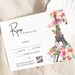Editable Floral Paris RSVP Card Paris Wedding Reply Card Parisian ...