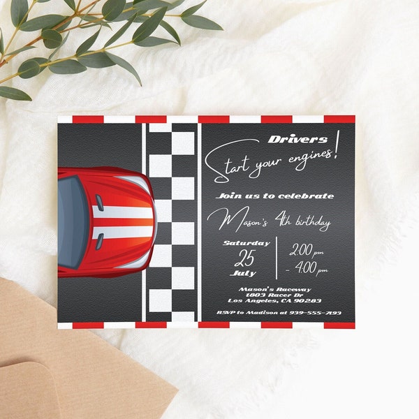 Ferrari Invitation - Etsy