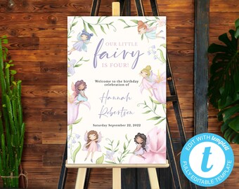 Fairy Garden Birthday Poster - Etsy