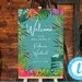 EDITABLE Teal Tropical Welcome Sign 24x36 Tropical Bridal - Etsy