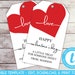 EDITABLE Valentine's Day Tag Hearts Valentine's Day - Etsy