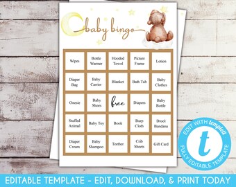 Teddy Bear Bingo Game - Etsy