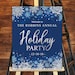 Blue Snowflake Holiday Party Welcome Sign: Winter Wonderland Christmas ...