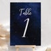 Editable Starry Night Table Numbers Stars Sweet 16 Birthday Celestial ...