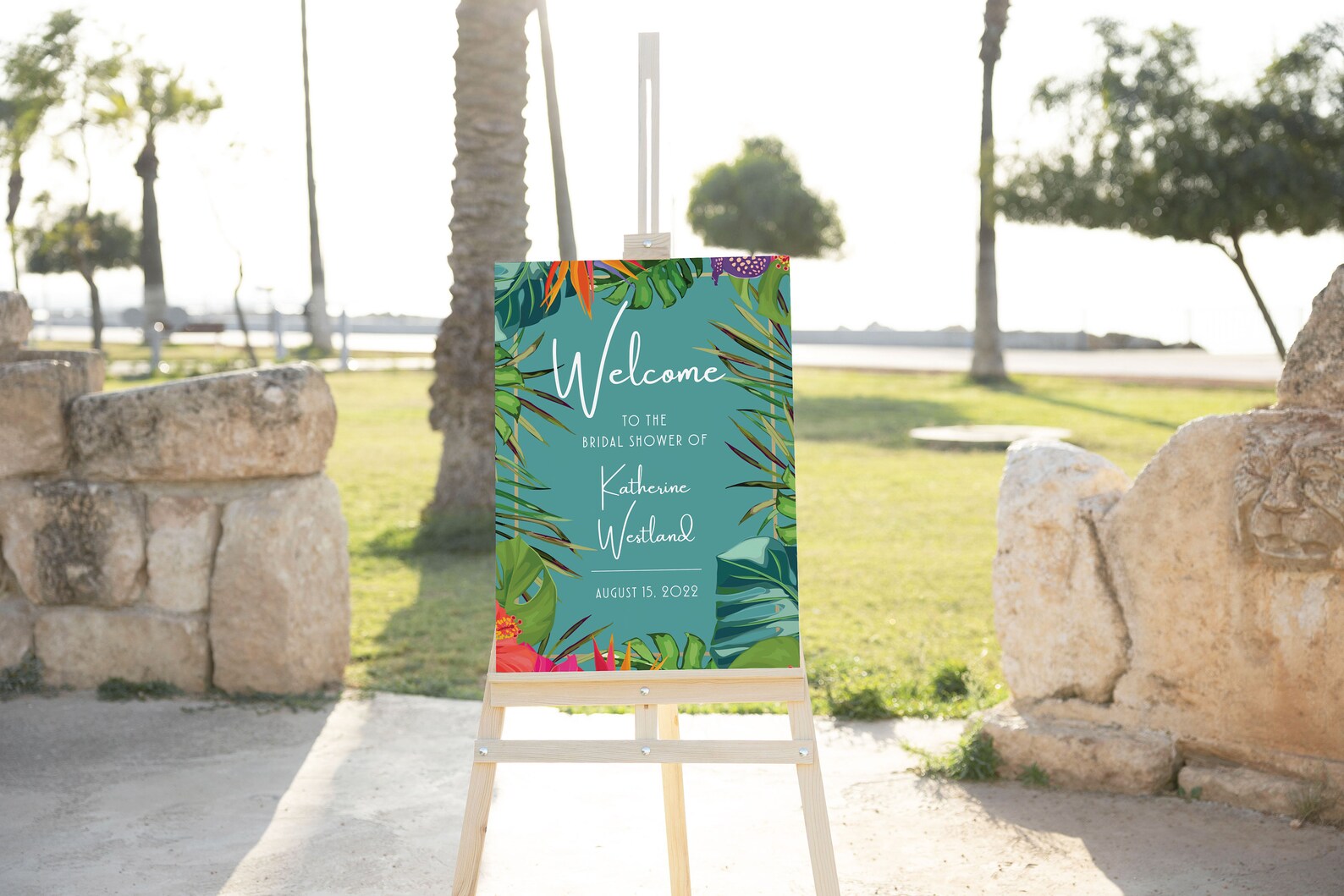 Tropical Nights Luau Prom Set: Invitation, Flyer, Ticket (editable ...