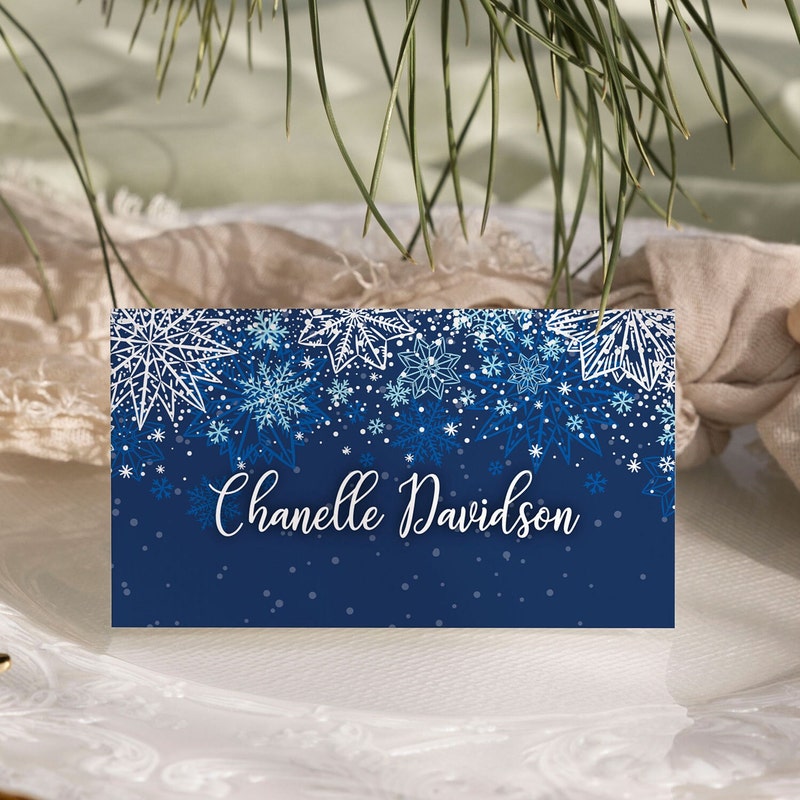Snowflake Place Card - Etsy