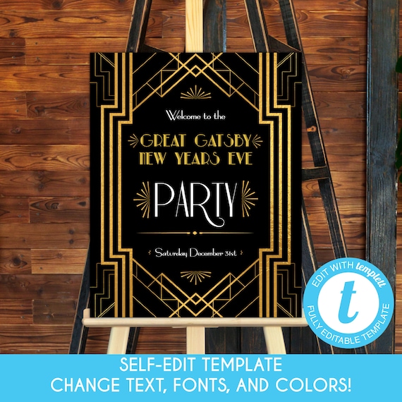 Roaring 20s Party Invitation Templates