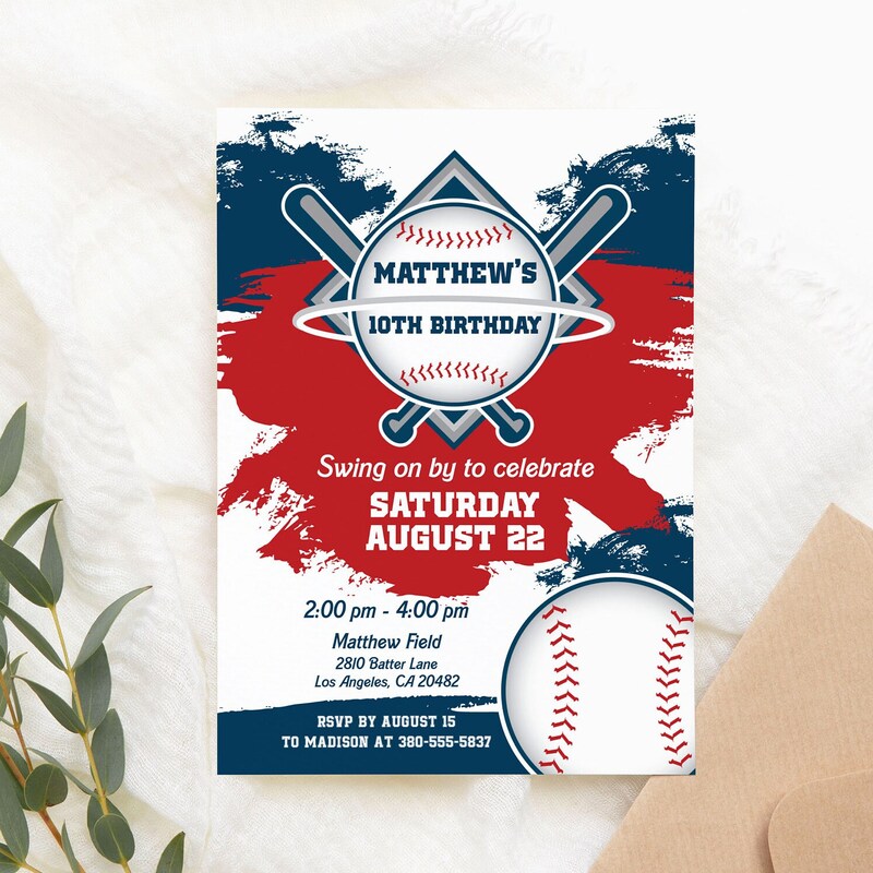 Baseball Invitation - Etsy