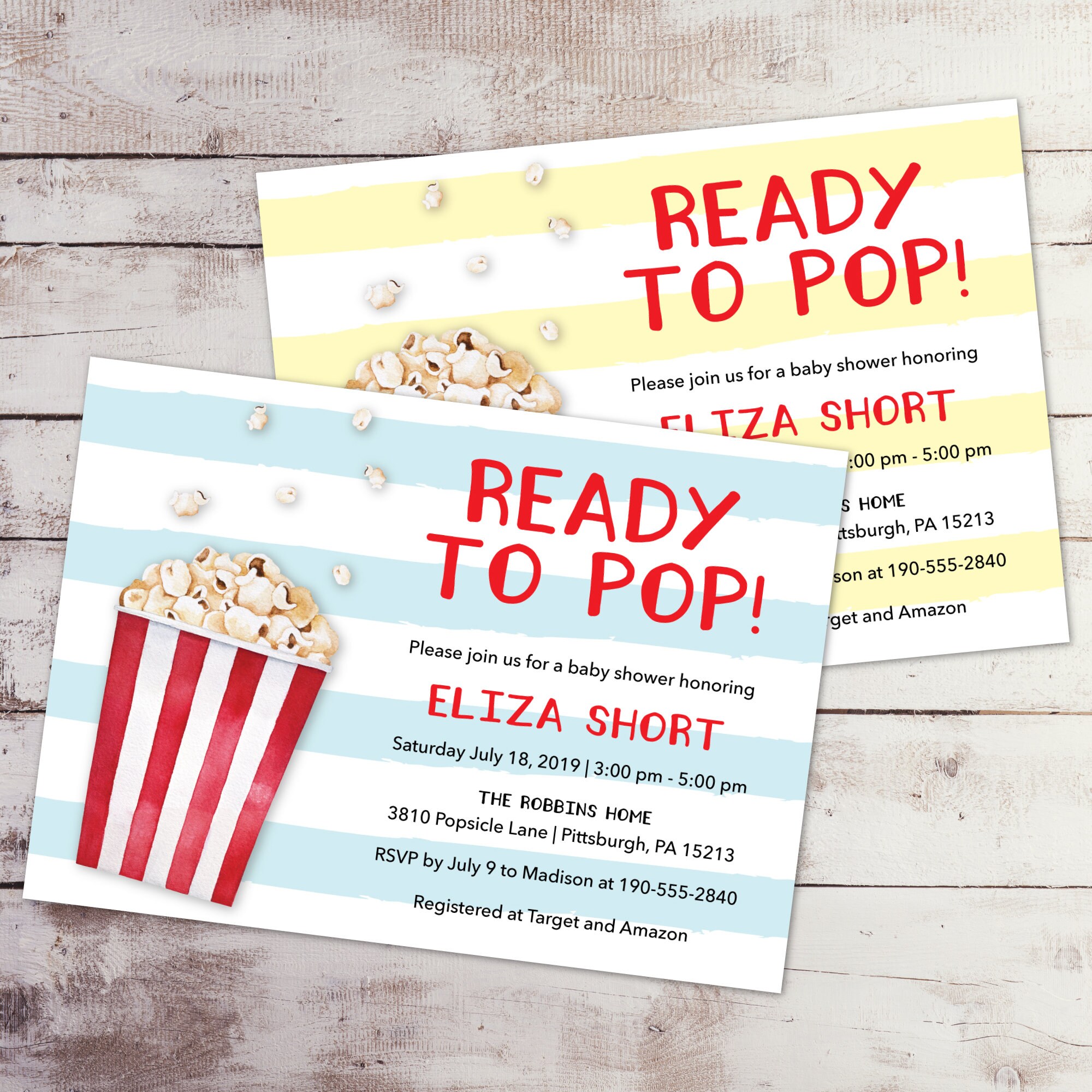 Popcorn Invitation Template