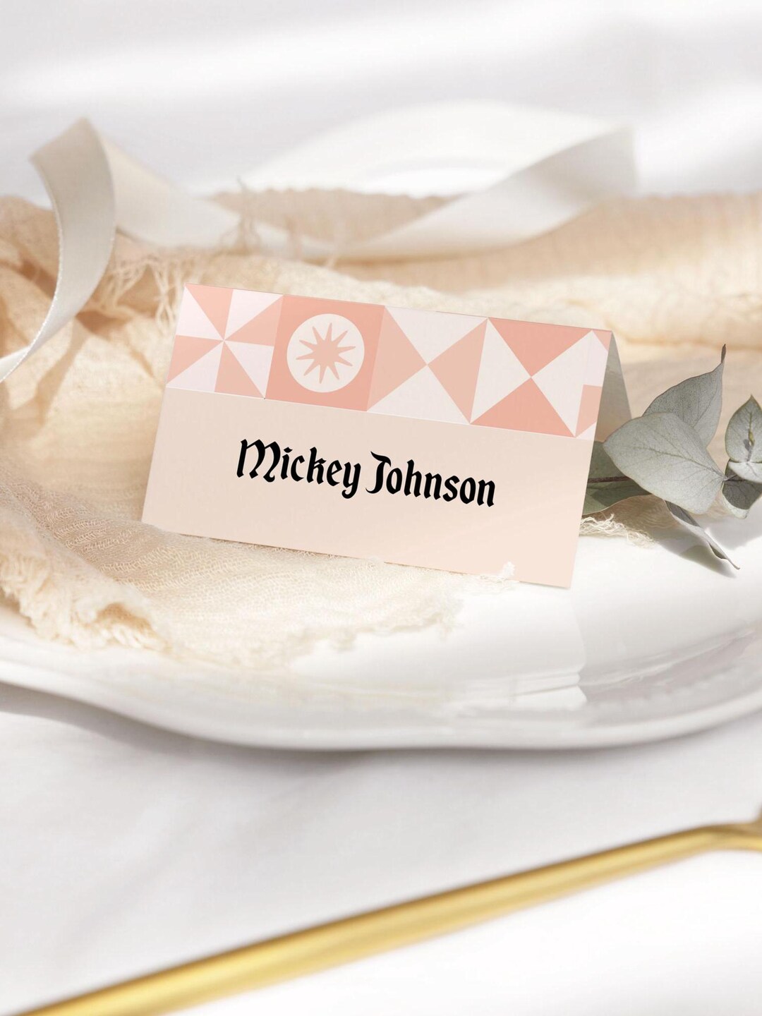 Vintage Theme Park Wedding Place Card: Retro Pink Birthday Tented Food ...