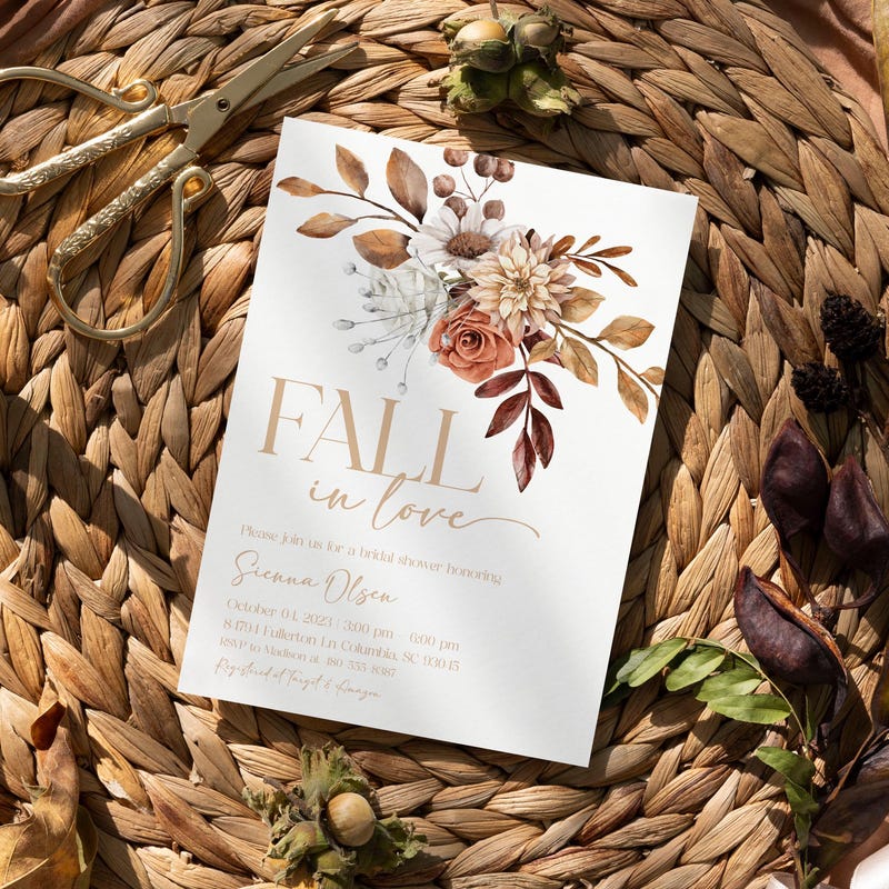 Fall in Love Invitation - Etsy
