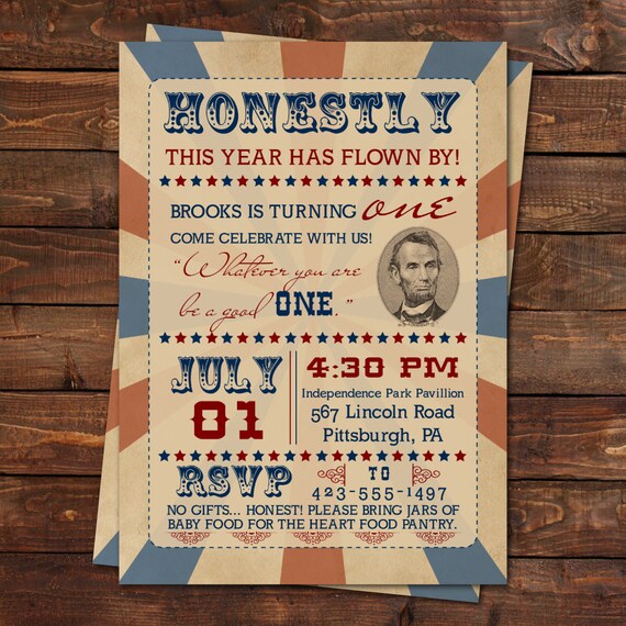 Patriotic Birthday Invitations