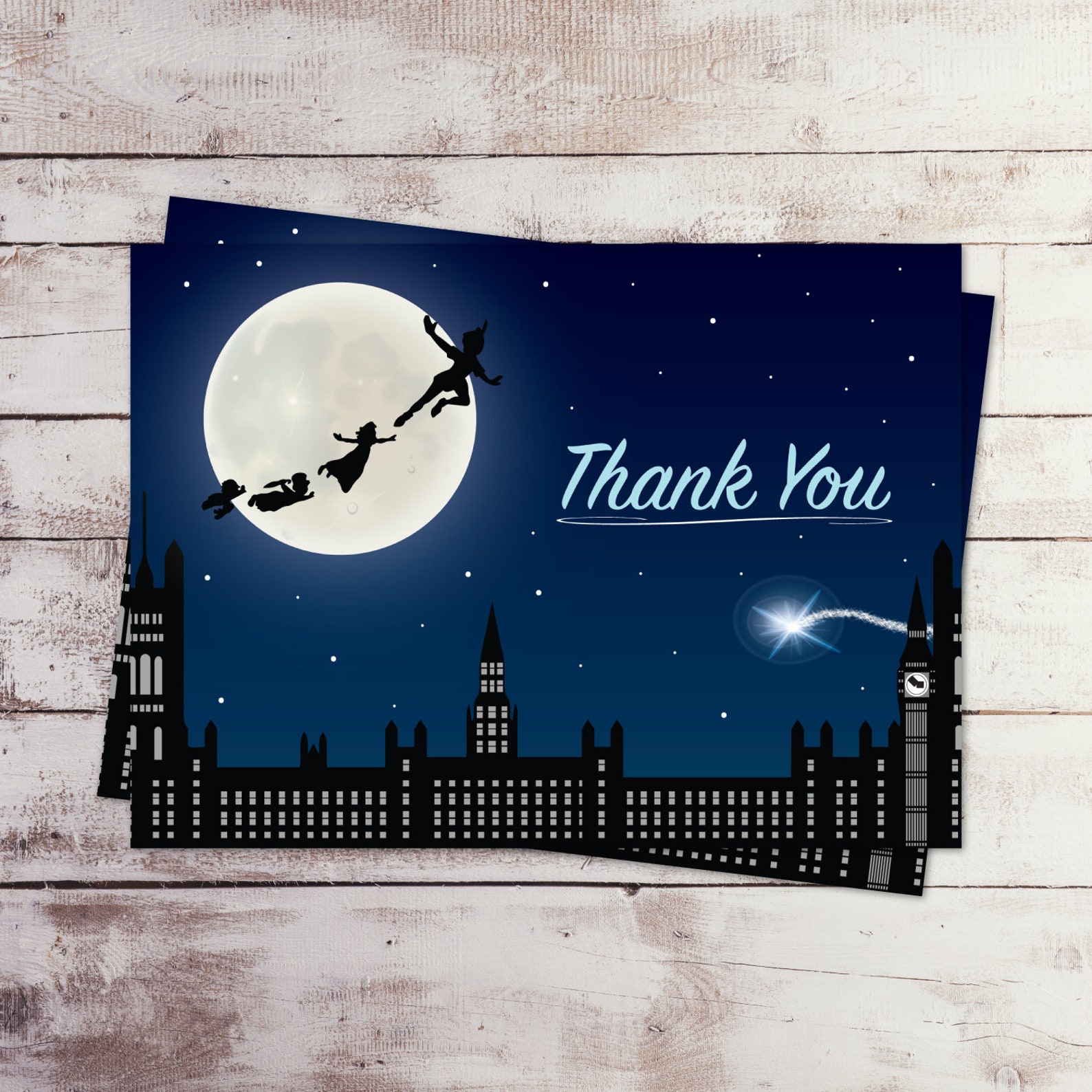 EDITABLE AND Instant Download Peter Pan Thank You Card | Etsy