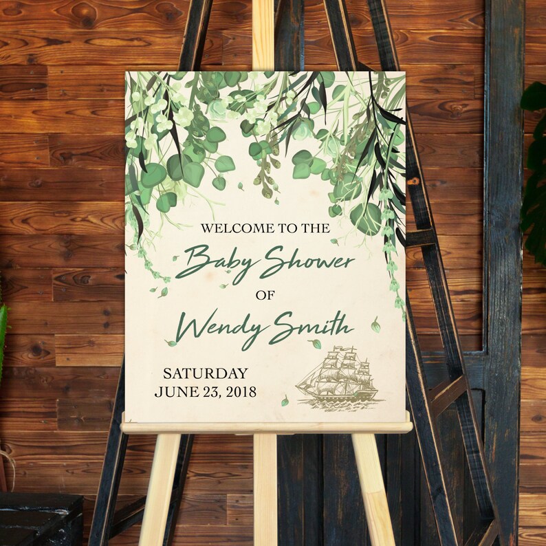EDITABLE Peter Pan Baby Shower Welcome Sign 24x36 Vintage - Etsy