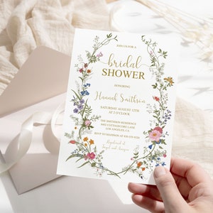 EDITABLE Boho Wildflower Party Favor Tag Bridal Shower Thank You Tag ...