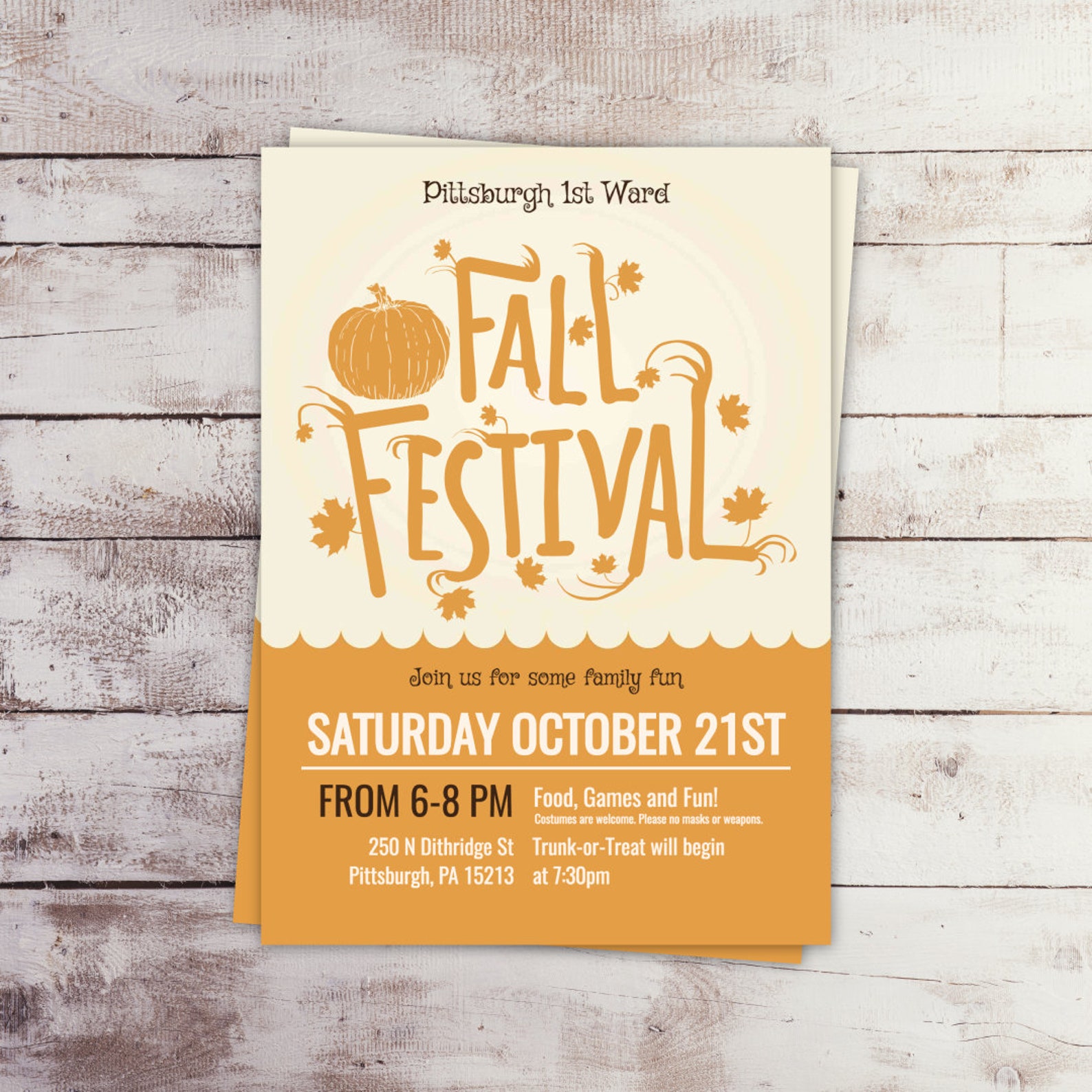 EDITABLE Fall Festival Invitation Halloween Party | Etsy