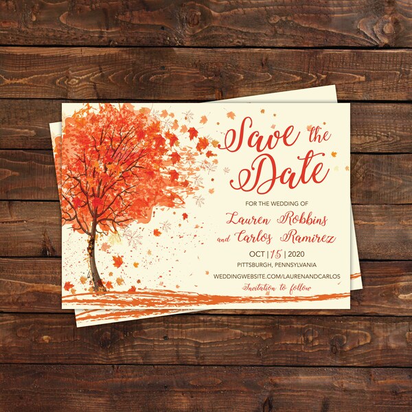 Fall Save the Date - Etsy