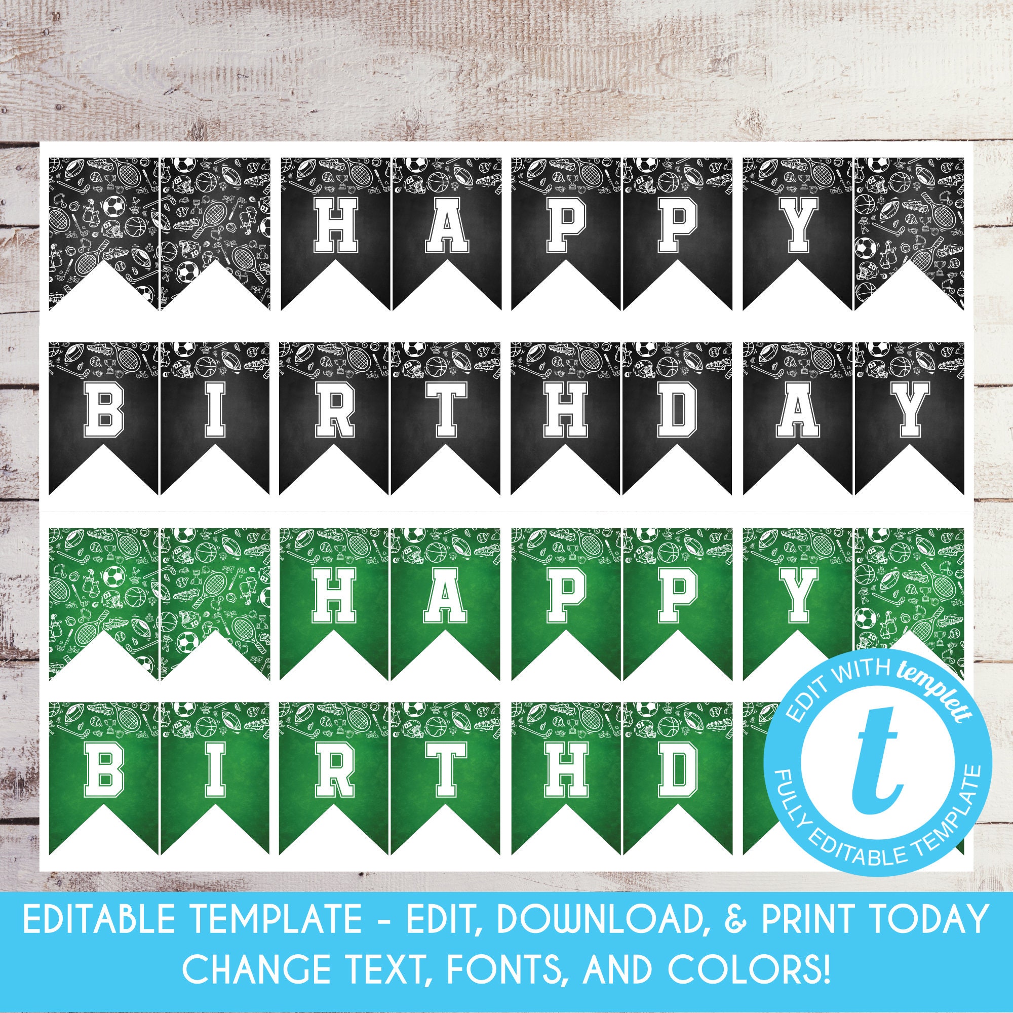 Chalkboard Birthday Banner