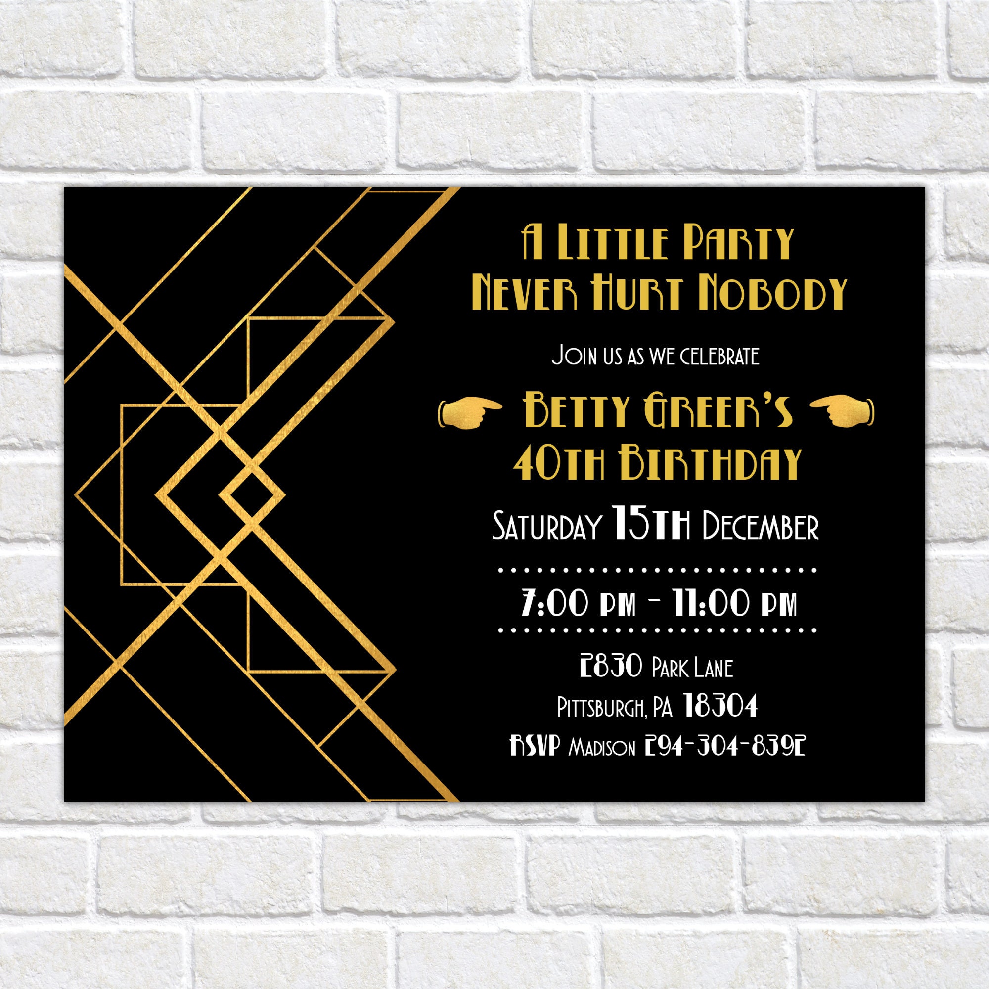 Roaring 20s Party Invitation Templates