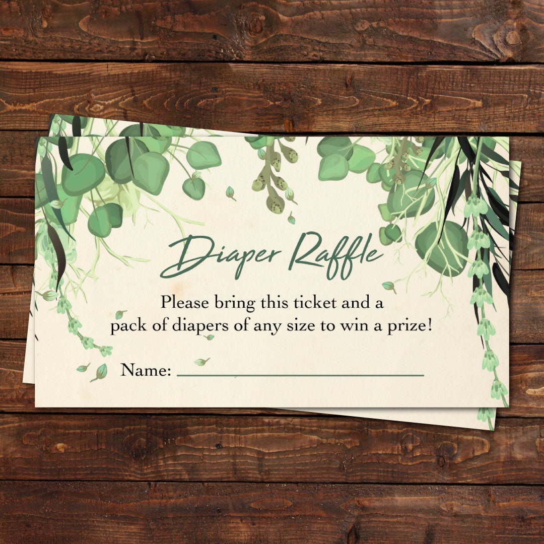 Instant Download Diaper Raffle Insert Baby Shower Insert Peter Pan Baby ...