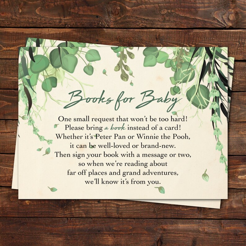 EDITABLE Template AND Instant Download Books for Baby Insert - Etsy