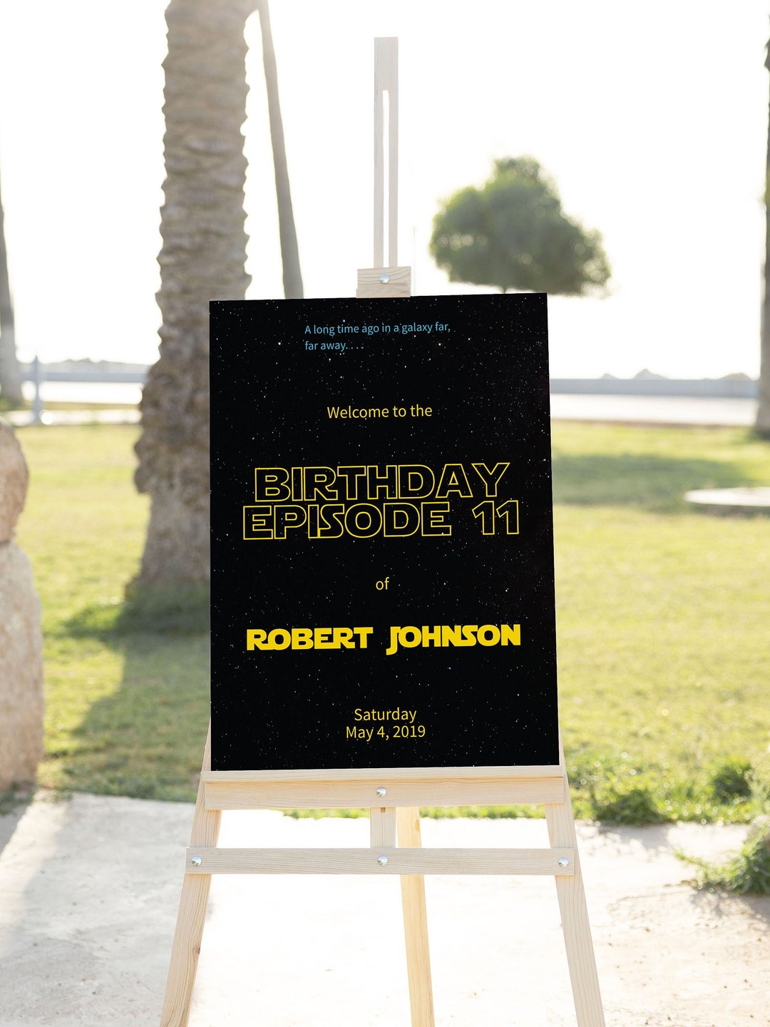 Editable Star Wars Birthday Welcome Sign 24x36 Galactic Welcome Sign ...