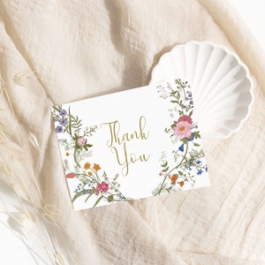 EDITABLE Boho Wildflower Party Favor Tag Bridal Shower Thank You Tag ...