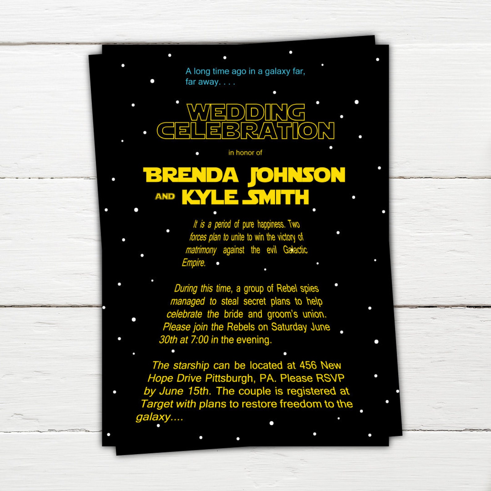 EDITABLE Star Wars Wedding Welcome Sign 16x20 Galactic | Etsy