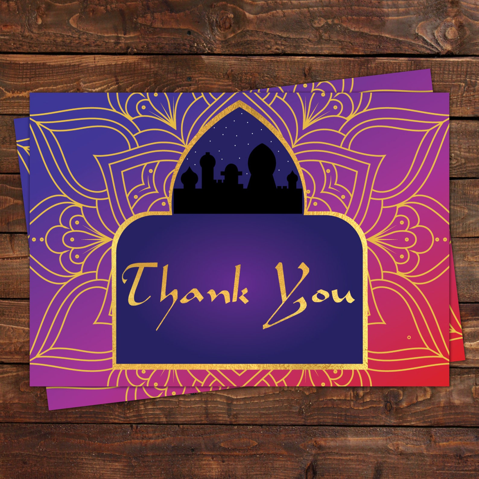 EDITABLE Arabian Nights Thank You Cards Arabian Nights - Etsy