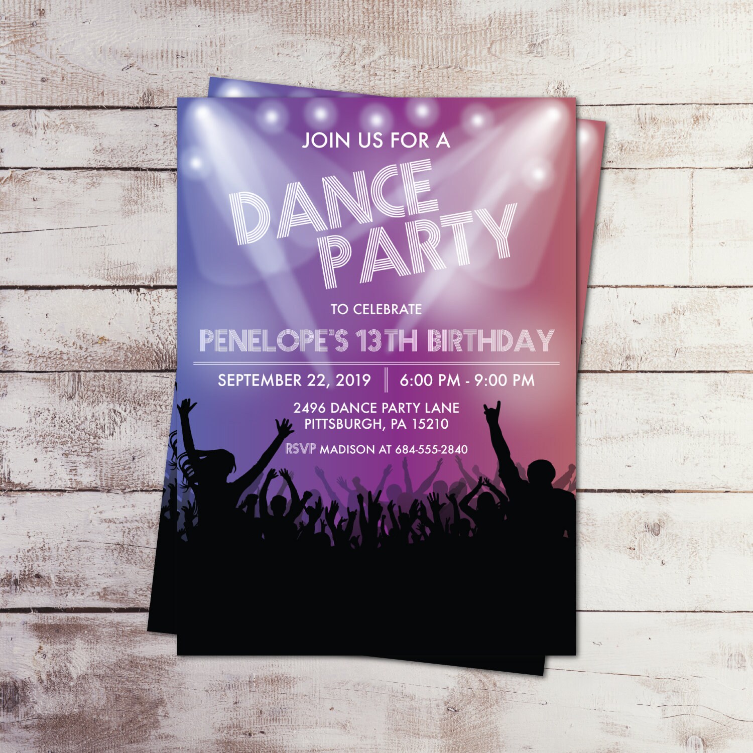 Dance Party Invitation Dance Party Birthday Invitation Disco | Etsy