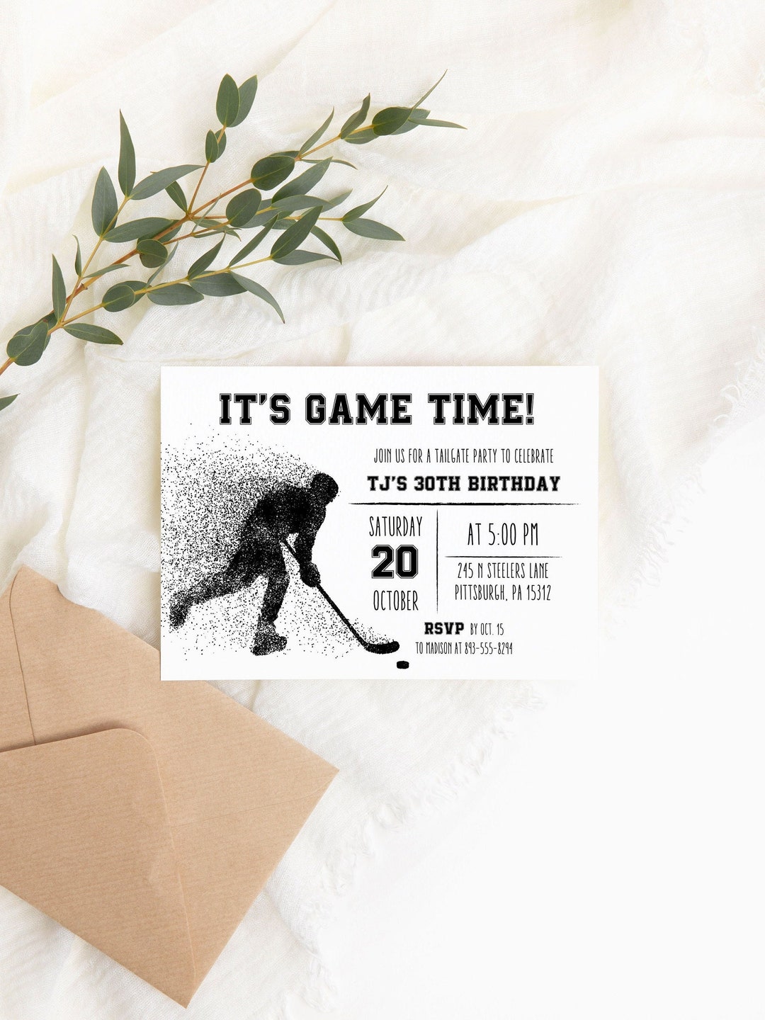 Hockey Birthday Invitation: Sports Team Party (editable Template) - Etsy