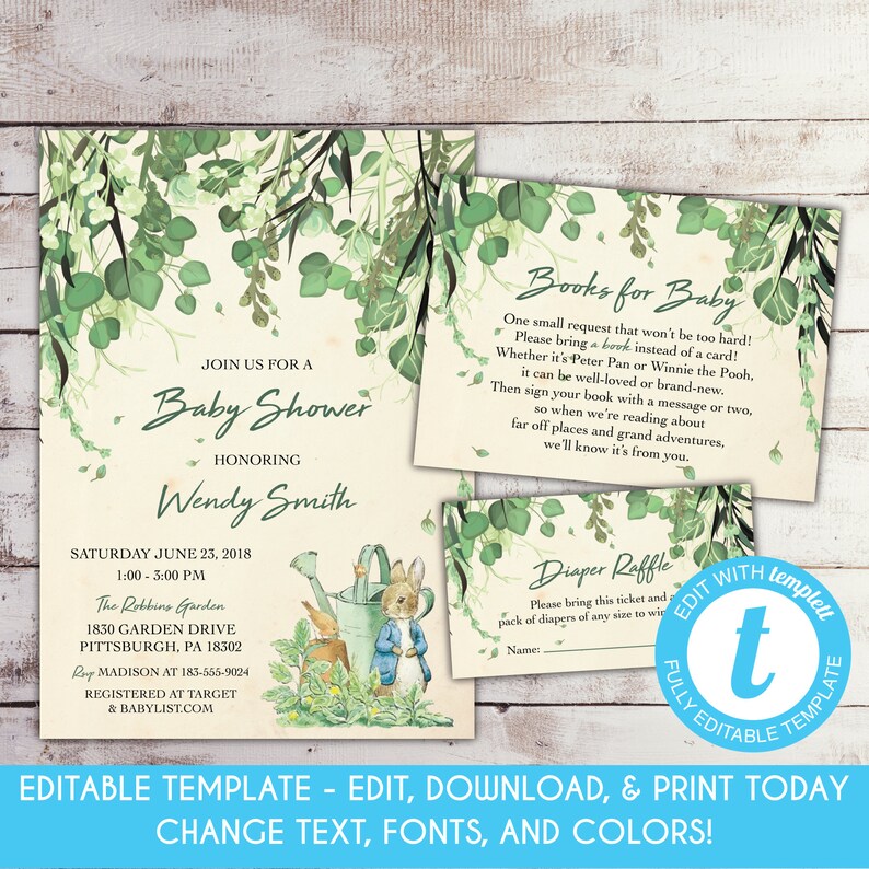 Instant Download Peter Pan Wishes for Baby Card Baby Shower | Etsy