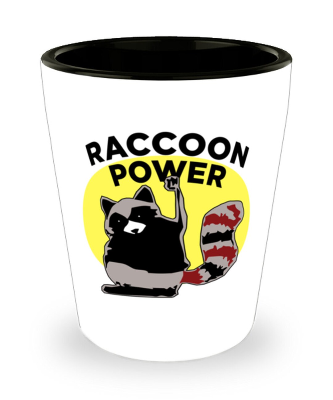 Raccoon Power Shot Glass Cool Pest Pet Classic Collectable - Etsy