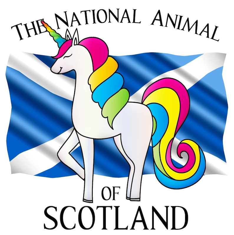 UNICORNS the Official National Animal of Scotland Coffee Mug Perfect Gift a Cute Rainbow Unicorn ...