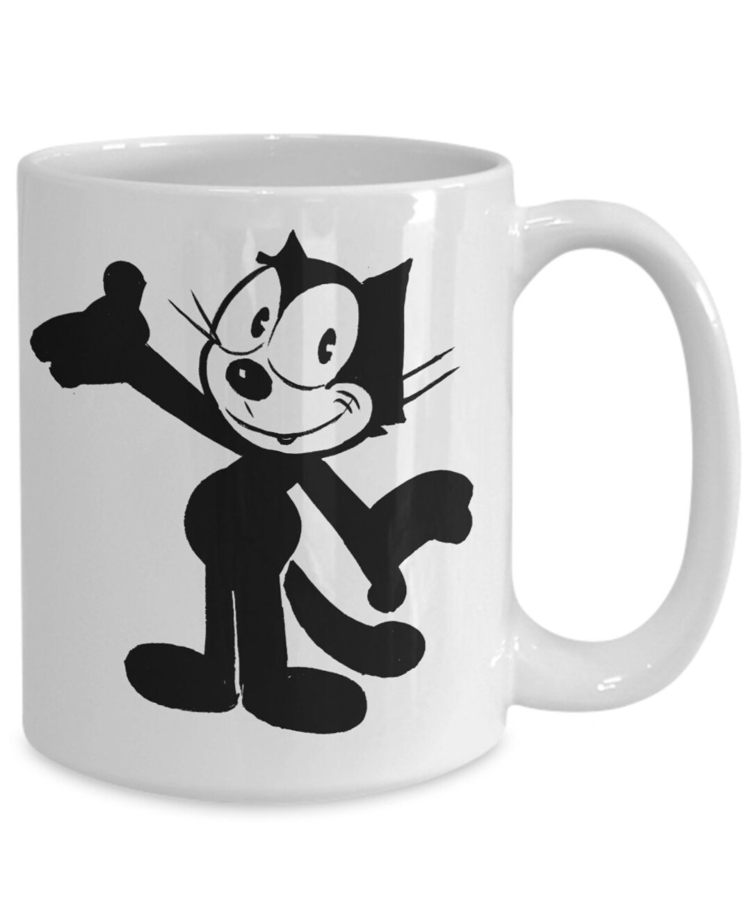 Early Version of FELIX THE CAT Coffee Mug Classic 1920s Cartoon Comics ...