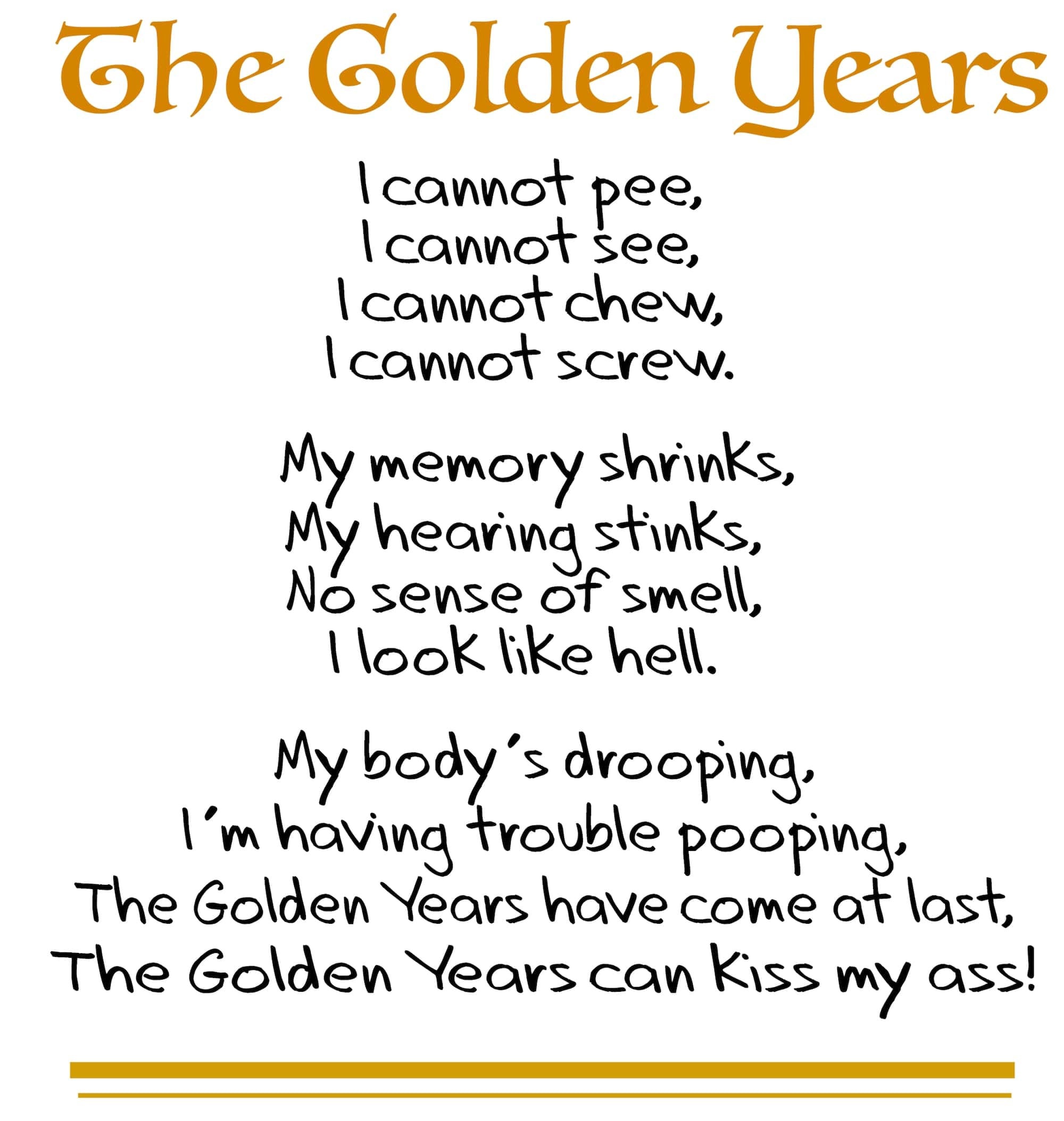 Hilarious Golden Years Coffee Mug Funny Seniors Retiree Poem Perfect ...