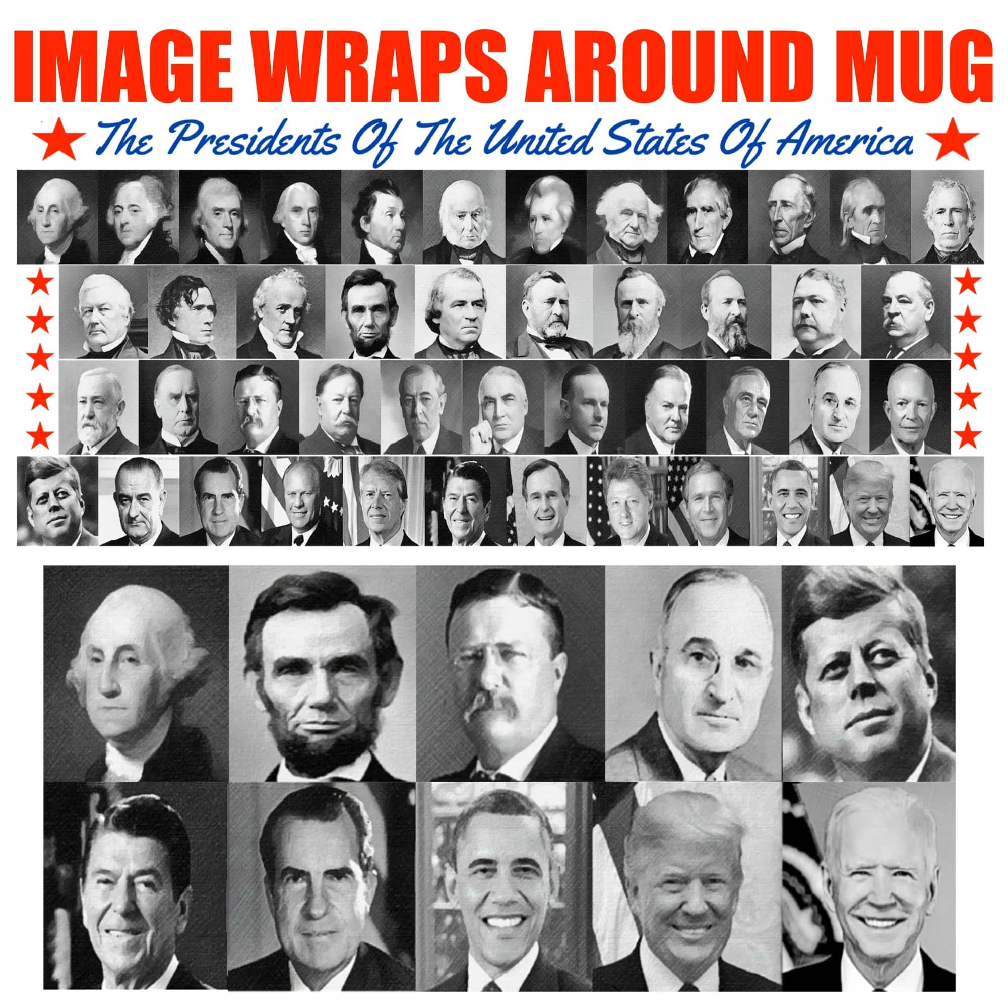 Portraits of the 46 Presidents of the United States of America From ...