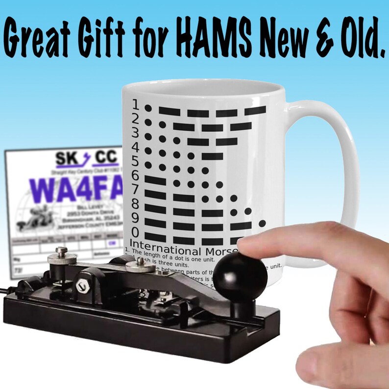 HAM RADIO OPERATOR Coffee Mug Morse Code Rare Male Female Amateur Radio Gift Perfect ...