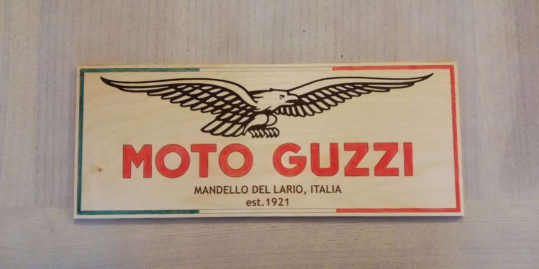 Handmade MOTO GUZZI Sign Wall Hanging, Gift for Him, Gift for Her ...
