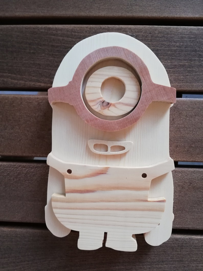 Wooden Handmade Minion Toy, Wood Toy, Minion, Ornament, Decor, Wooden ...