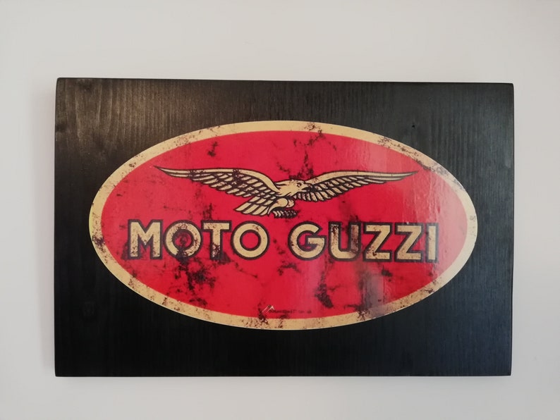 MOTO GUZZI Garage Wall Sign | Etsy