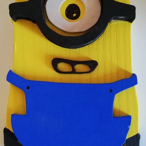 Wooden Handmade Minion Toy, Wood Toy, Minion, Ornament, Decor, Wooden ...