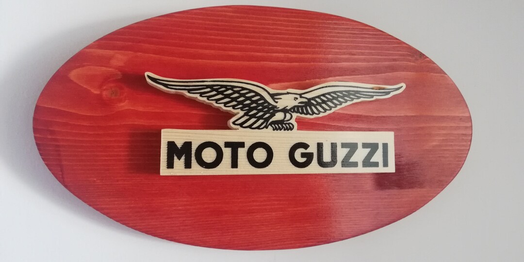 Moto Guzzi Handmade Wooden Sign, Italian Motorcycle Sign, Motorcycle ...