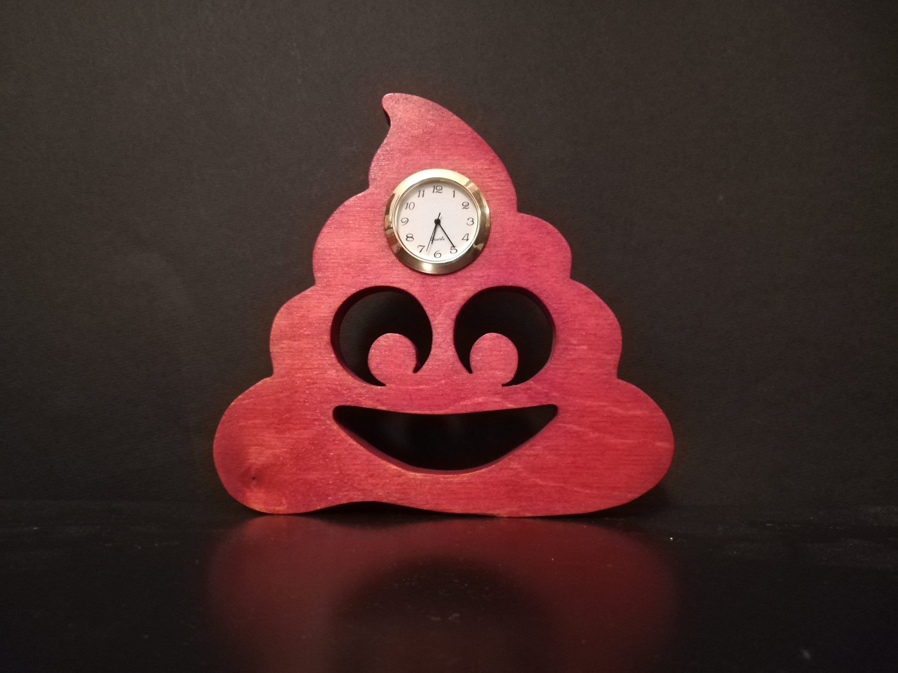 Crap-in-time Funny Handmade Wooden Table Clock Woodcrap | Etsy